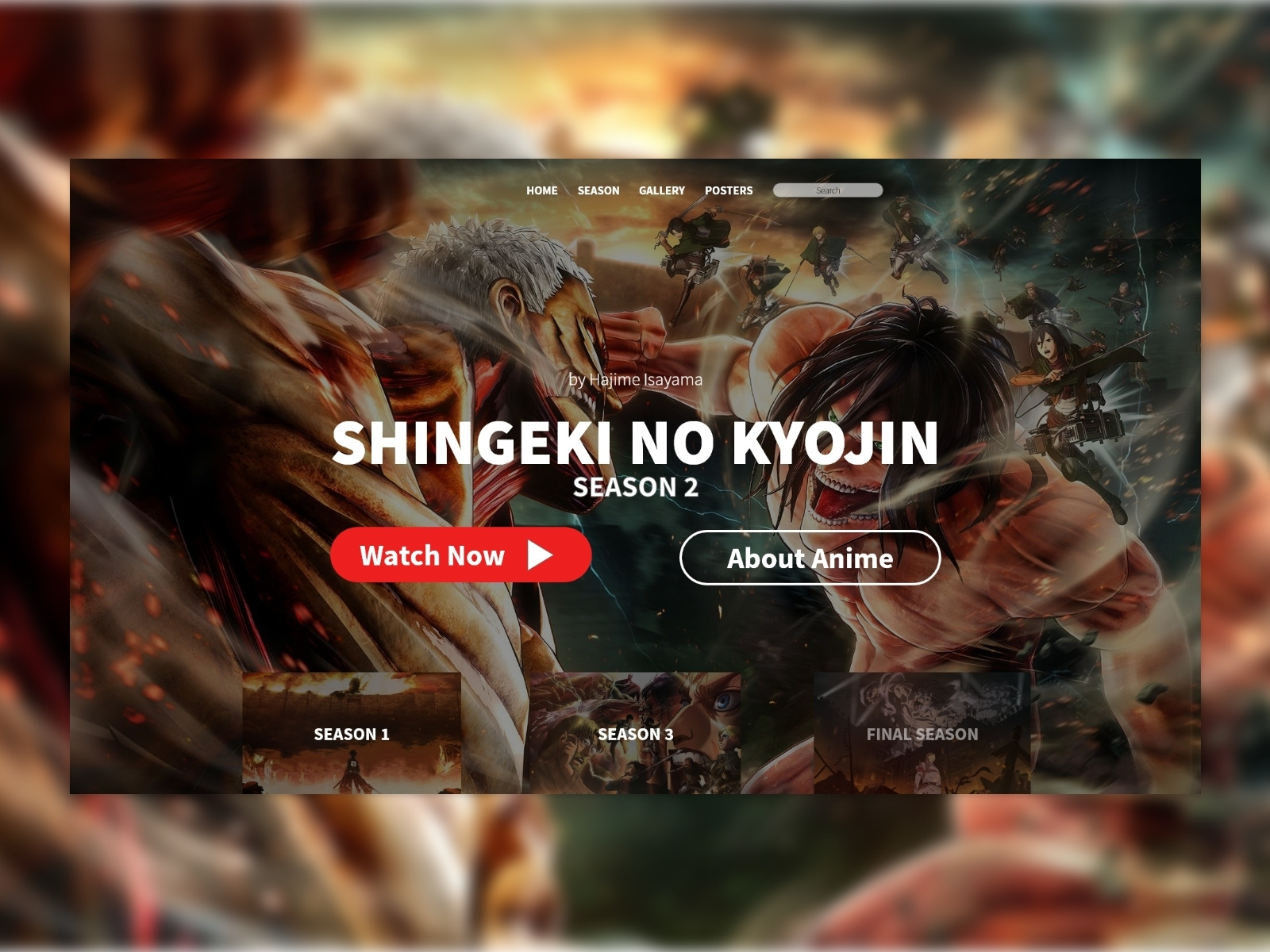 Website Snk Ui Design by Muhammad Rizki on Dribbble