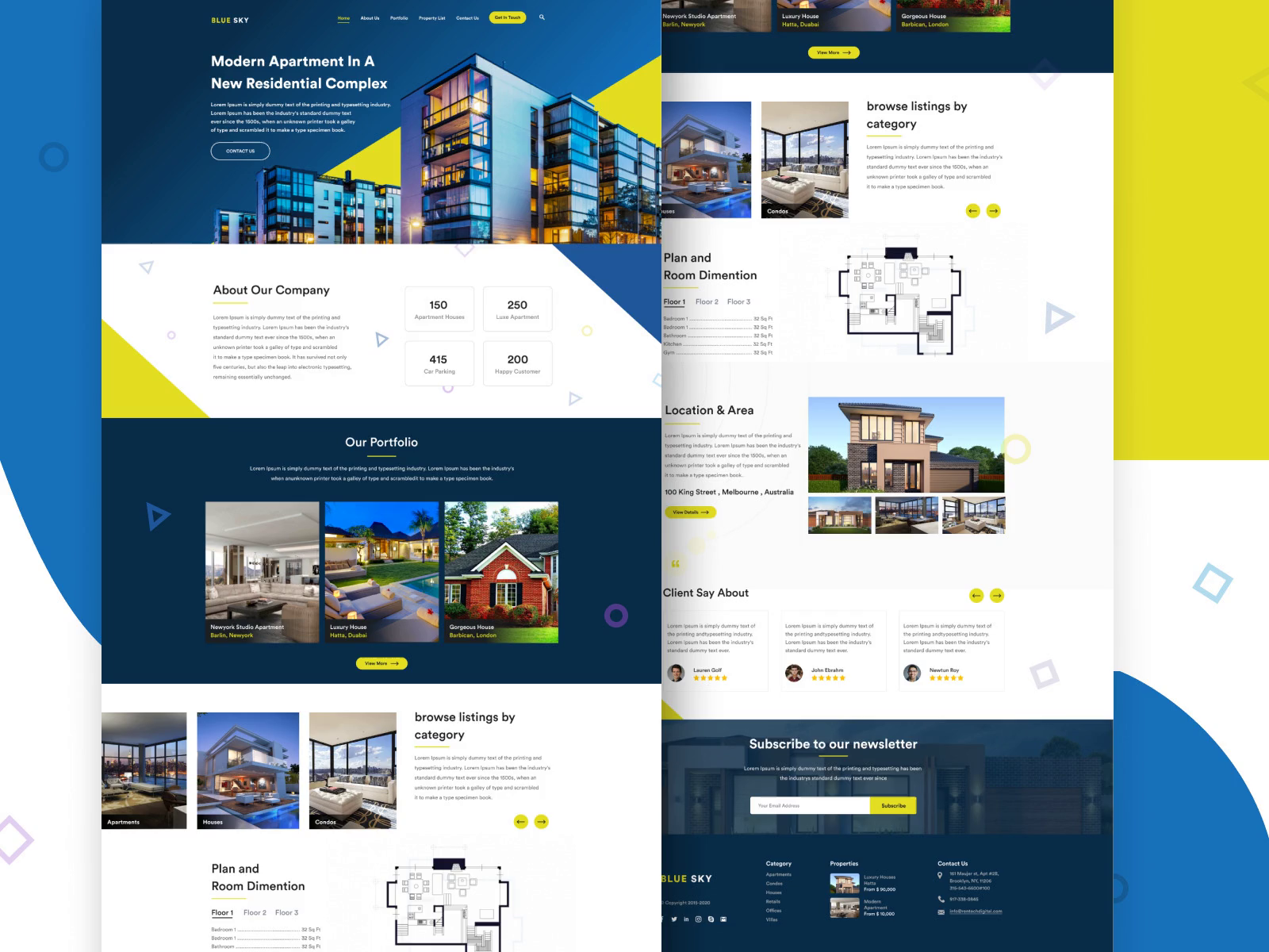 Real Estate - Landing Page by Rentech Digital on Dribbble