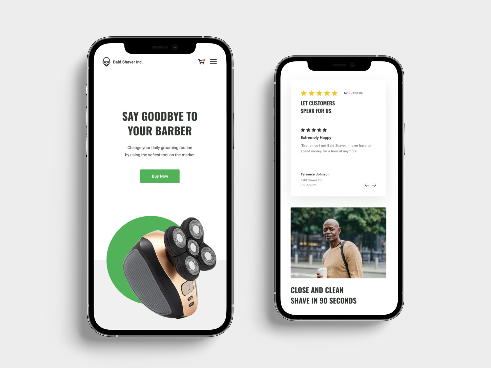 Mobile UI for product landing page by Andrii Chernysh on Dribbble