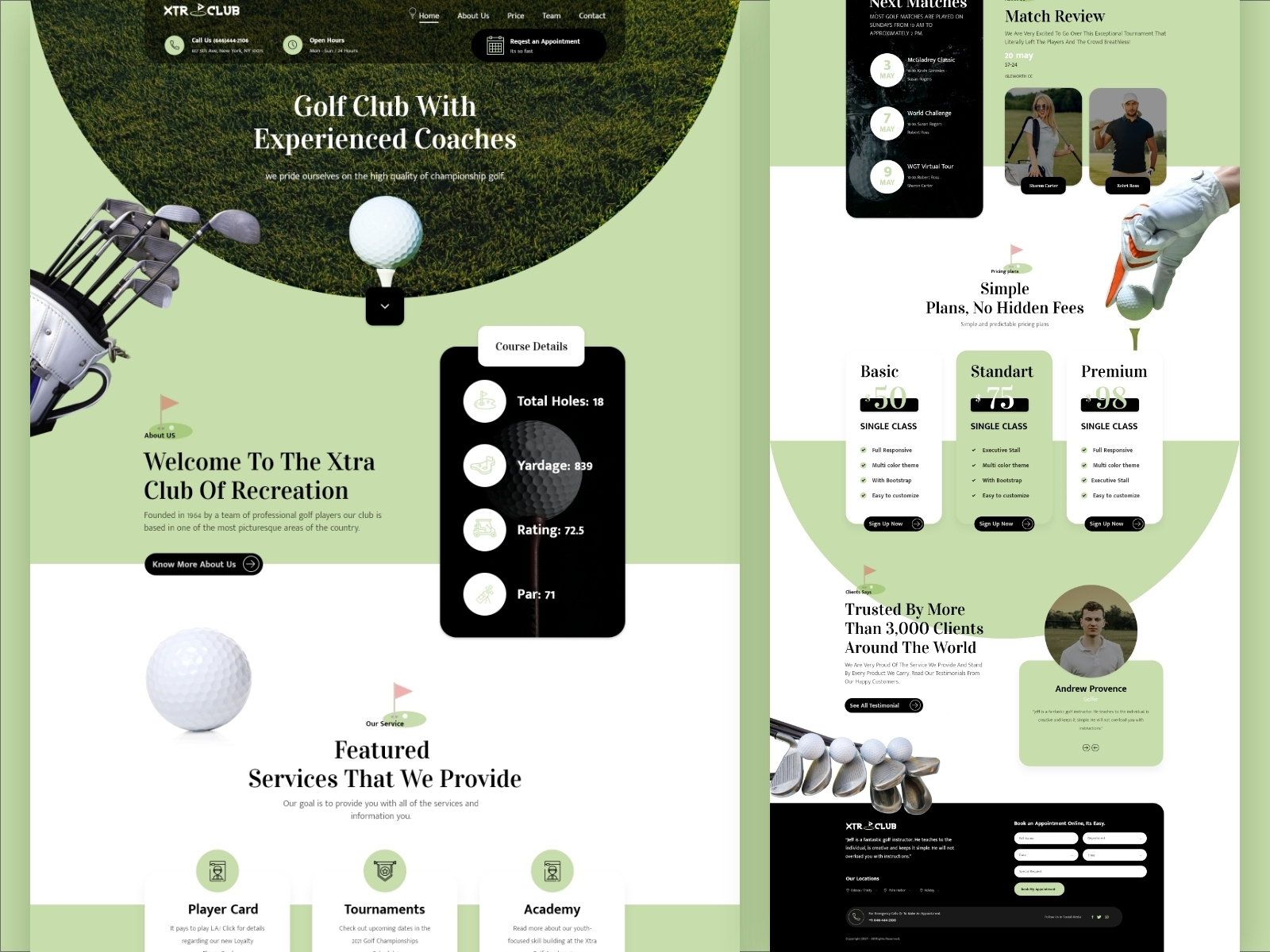 Golf Theme by Najva Sharifi on Dribbble
