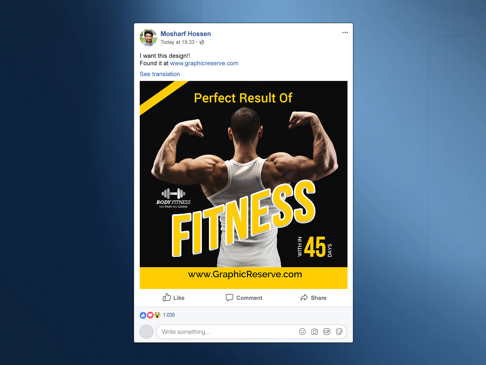 Fitness Facebook Post by Mosharf Hossen on Dribbble