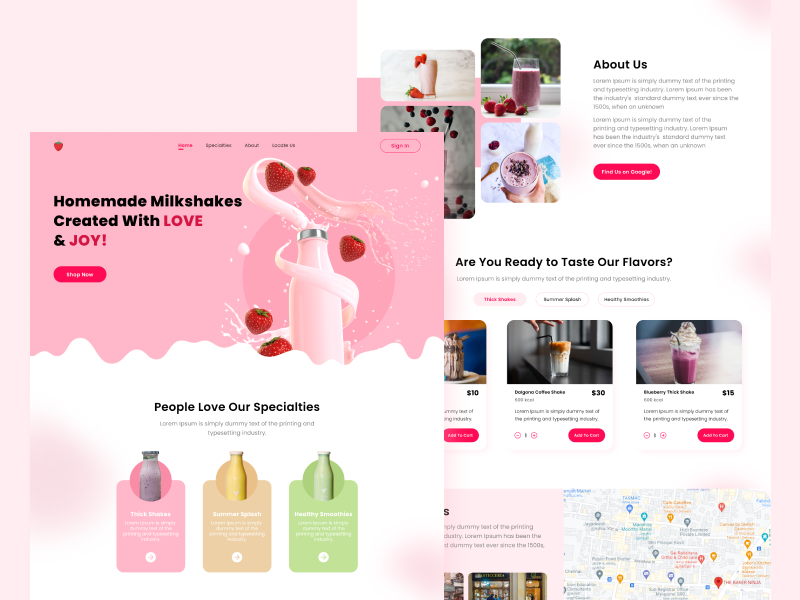 Beverage Landing Page Design by Krithika K on Dribbble