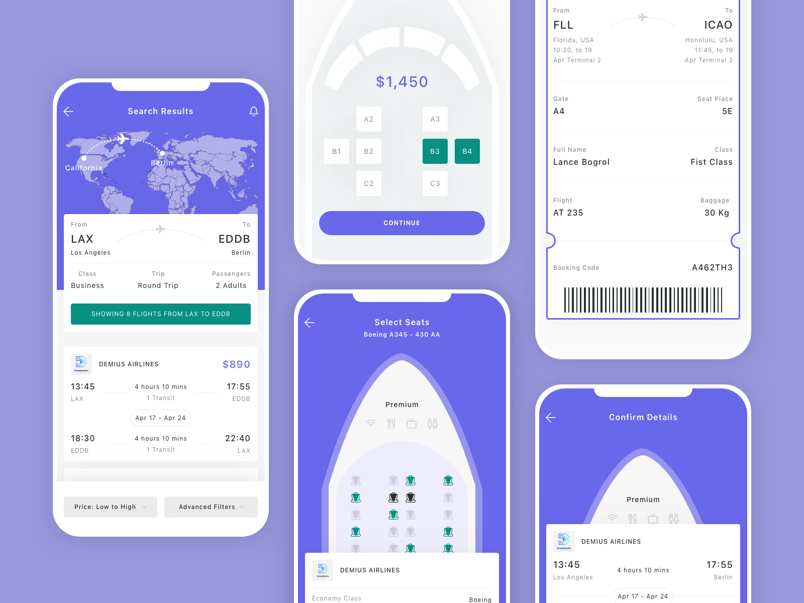 Flight Tİcket Mobile App UI Kit by UI Workshop on Dribbble