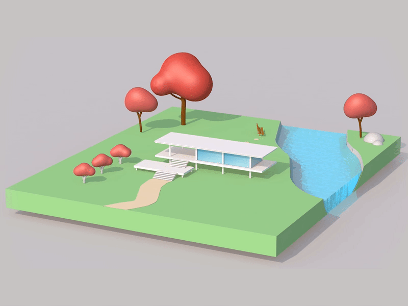 Farnsworth House by Abraham David Rivera on Dribbble