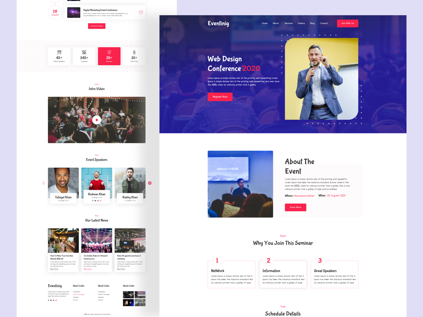Event Landing Page Template by Tufayel Khan for StanVision - SaaS ...