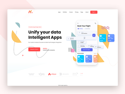 Mobile Apps landing page design by Mahfuz riad on Dribbble