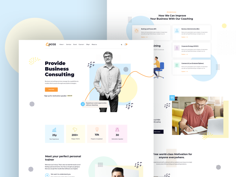 Business Motivation website design by Mahfuz riad on Dribbble
