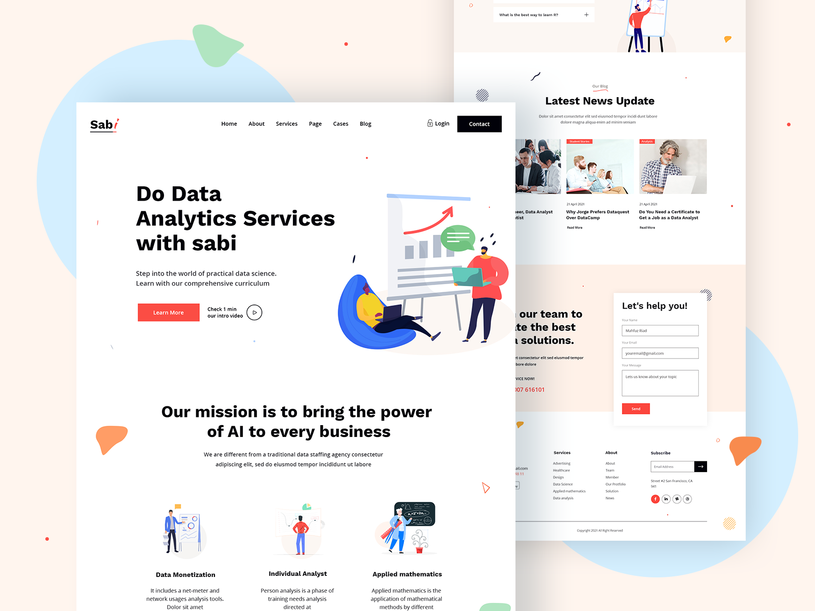 Data Analysis web design by Mahfuz riad on Dribbble