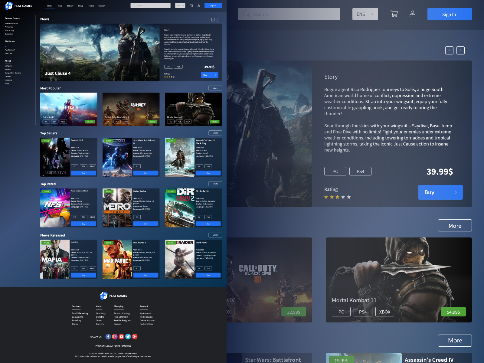 Game Store by Saba Menteshashvili on Dribbble