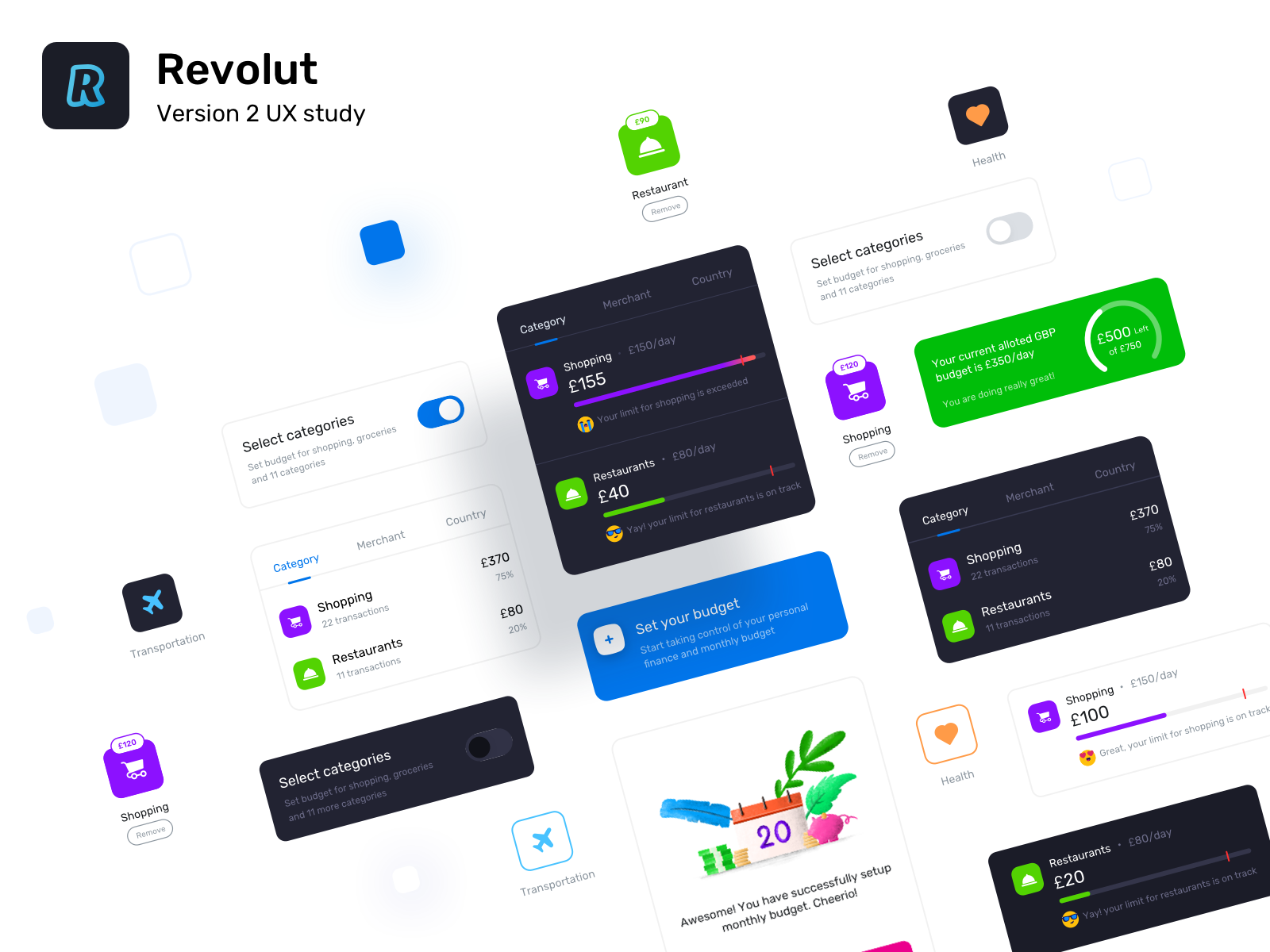 Revolut version 2 components by Prakhar Neel Sharma on Dribbble
