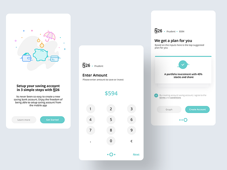 Setup Savings account flow by Prakhar Neel Sharma on Dribbble