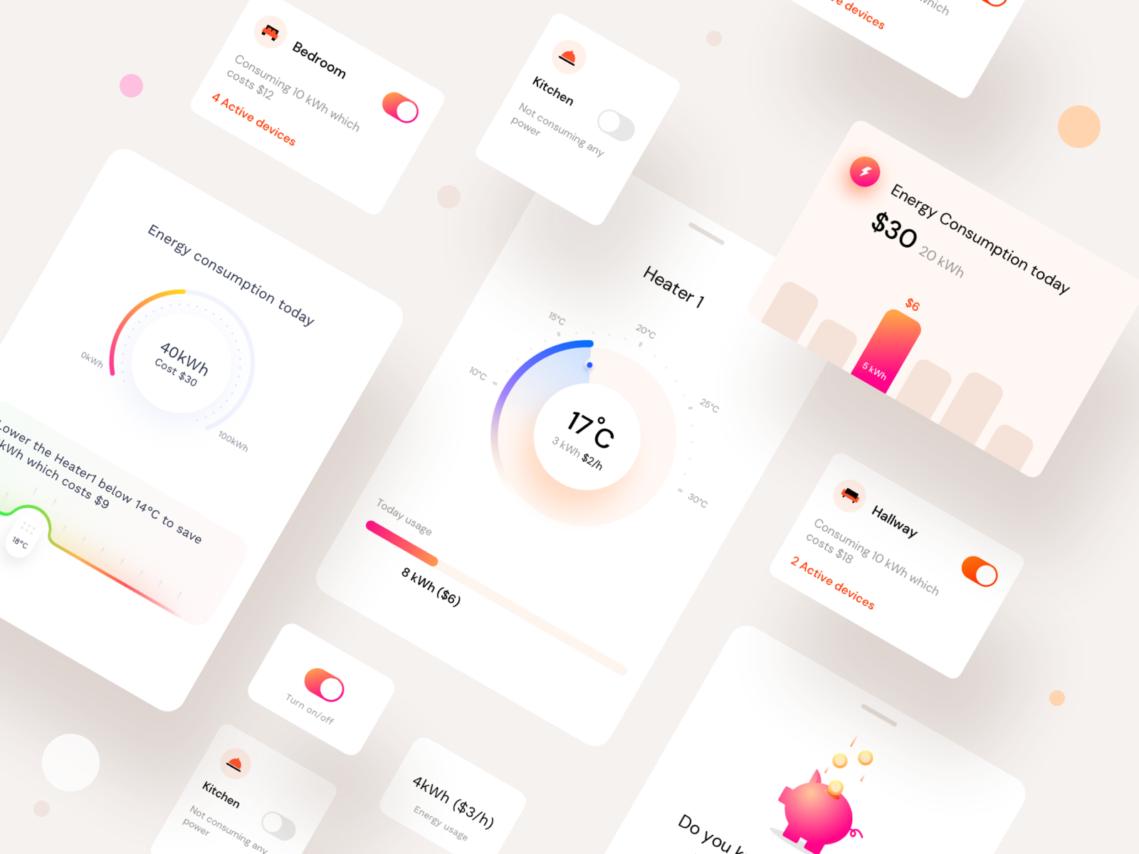 Household Energy Monitor components by Prakhar Neel Sharma on Dribbble