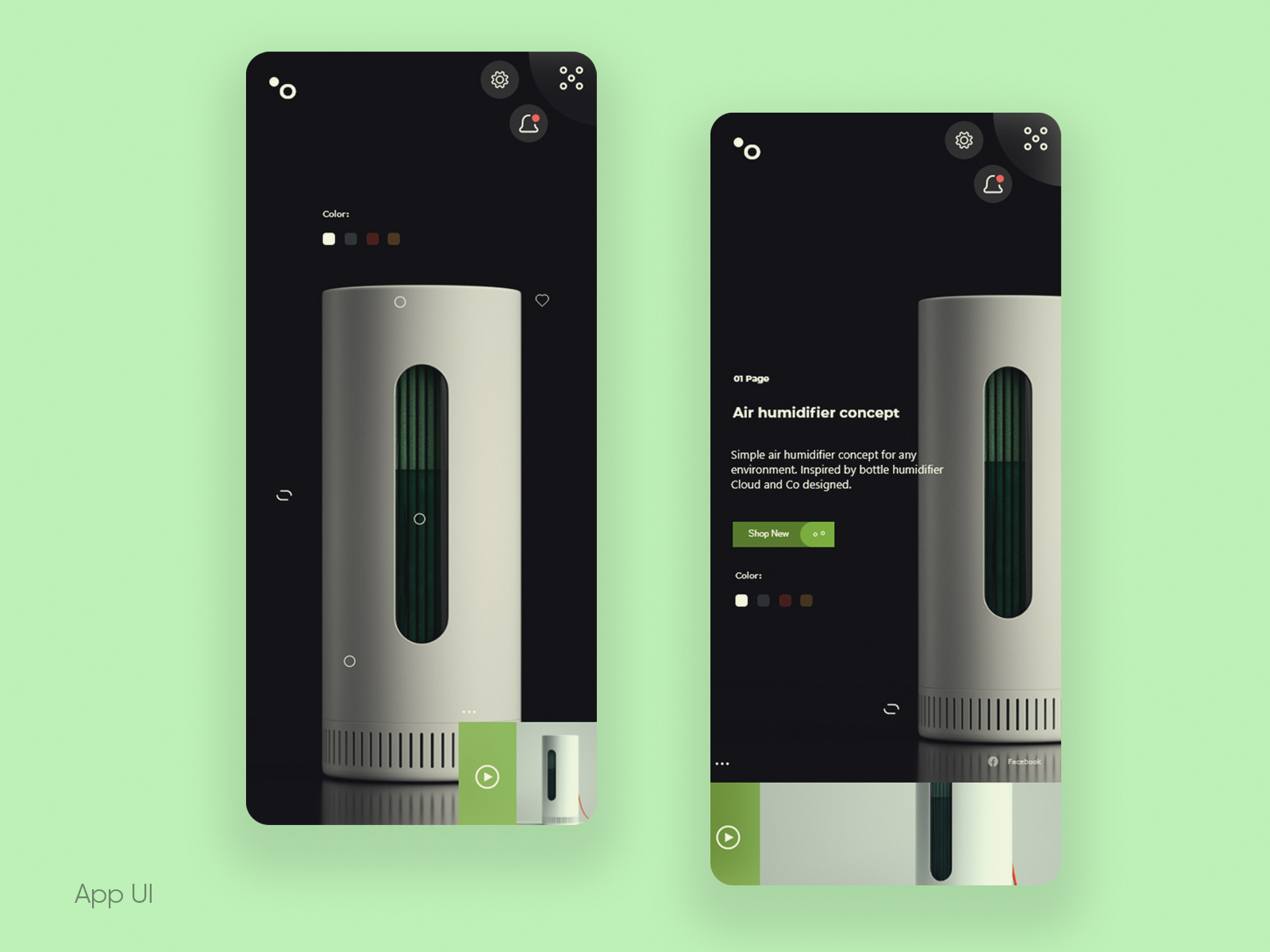 App ui Air humidifier concept by Hamza oblouch on Dribbble