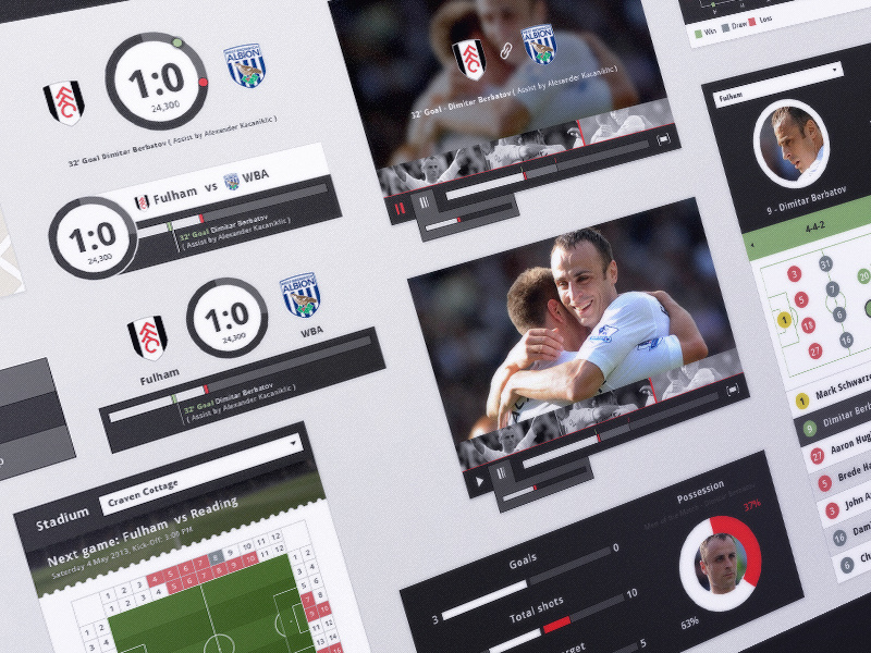 Soccer Ui by spovv on Dribbble