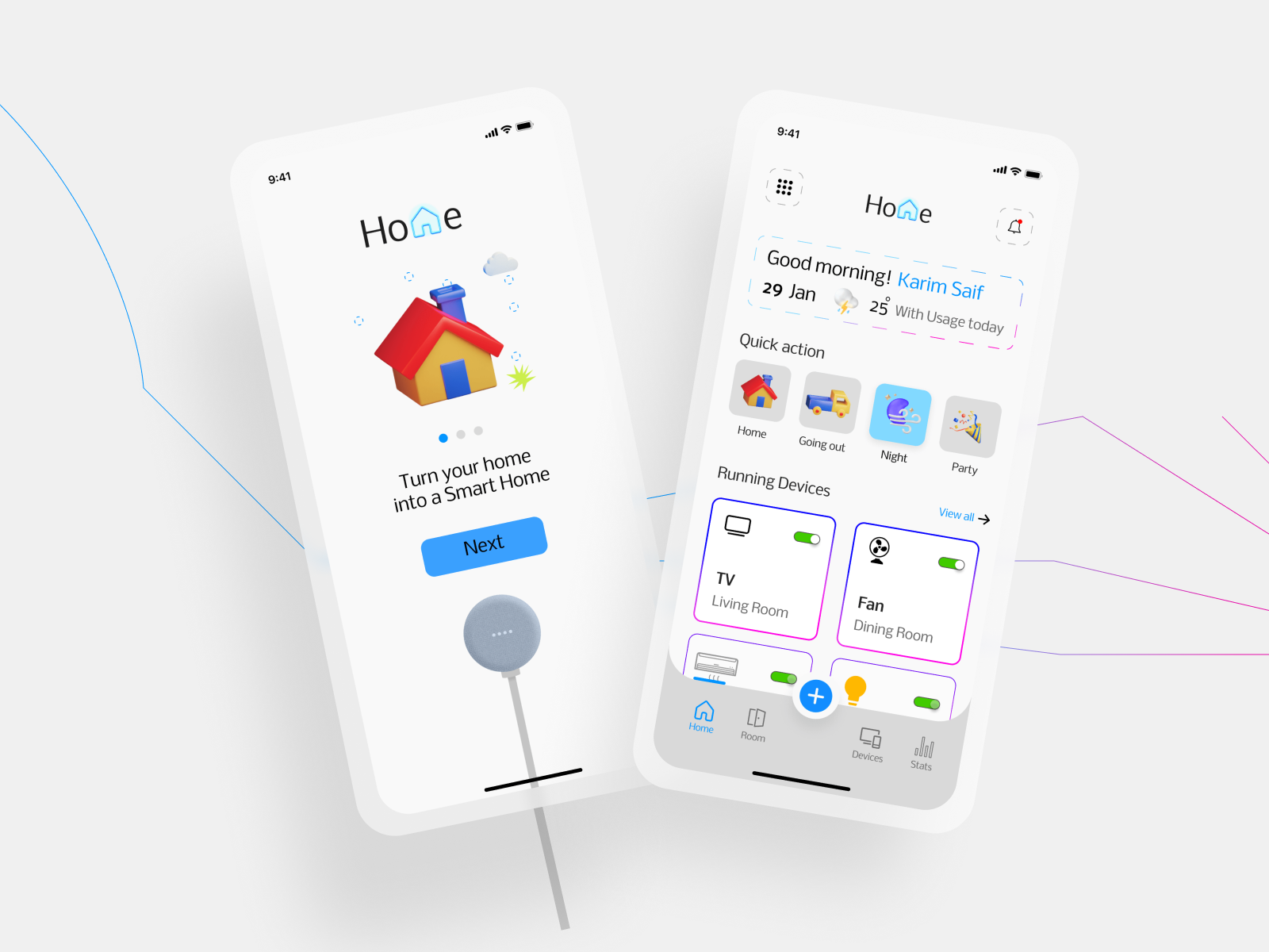 Smart Home UI Design (App Design) by Karim Saif on Dribbble