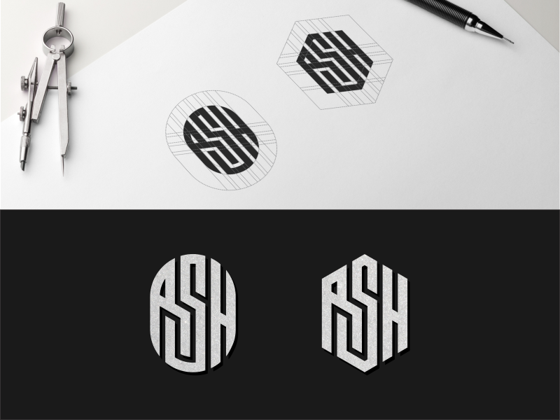 RSH MONOGRAM LOGO by arttemis_design on Dribbble