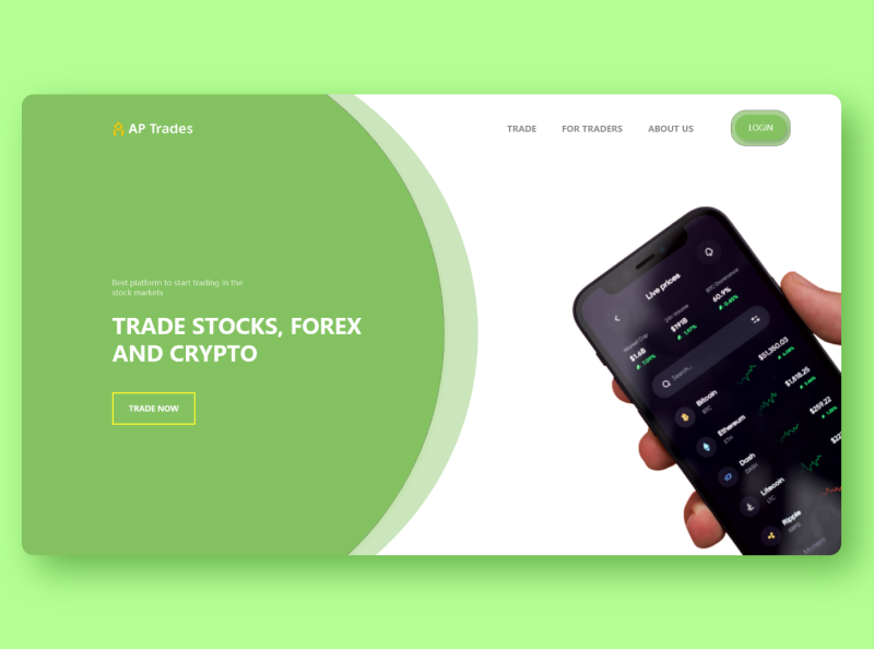 Simple trading website design concept by Shashank Tiwari on Dribbble