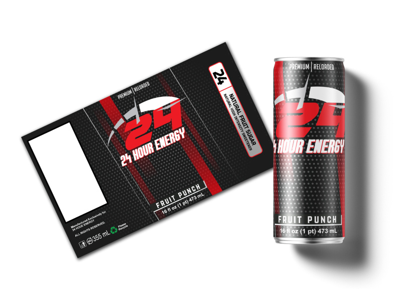 24 Hour Energy Can by Brush Ross on Dribbble