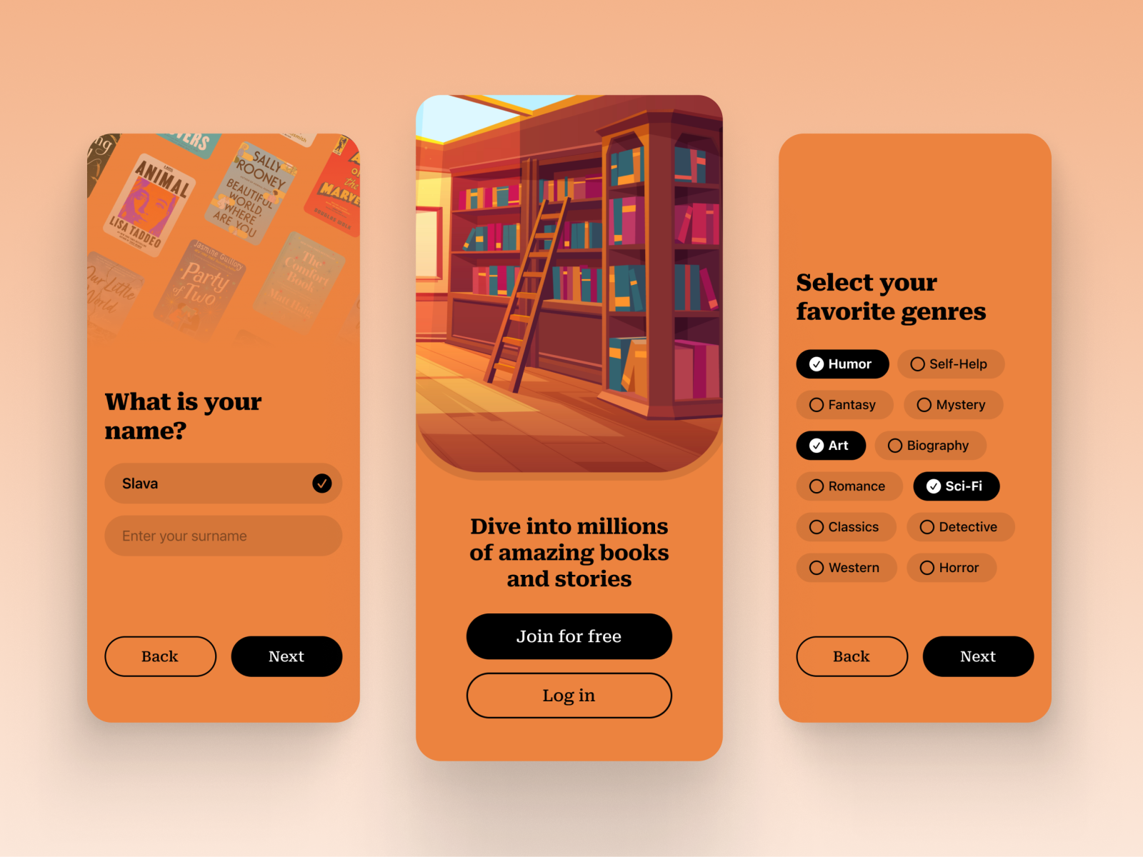 Sign up UI Design - Book shop by Vyacheslav Masalkov on Dribbble