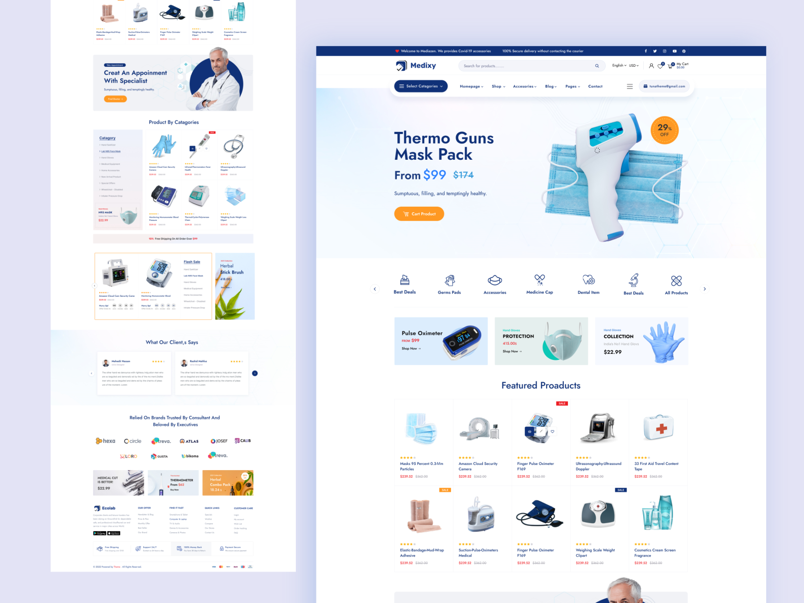 Medixy_Medical_Shop_Web_Page by Mehedii Mohammad on Dribbble