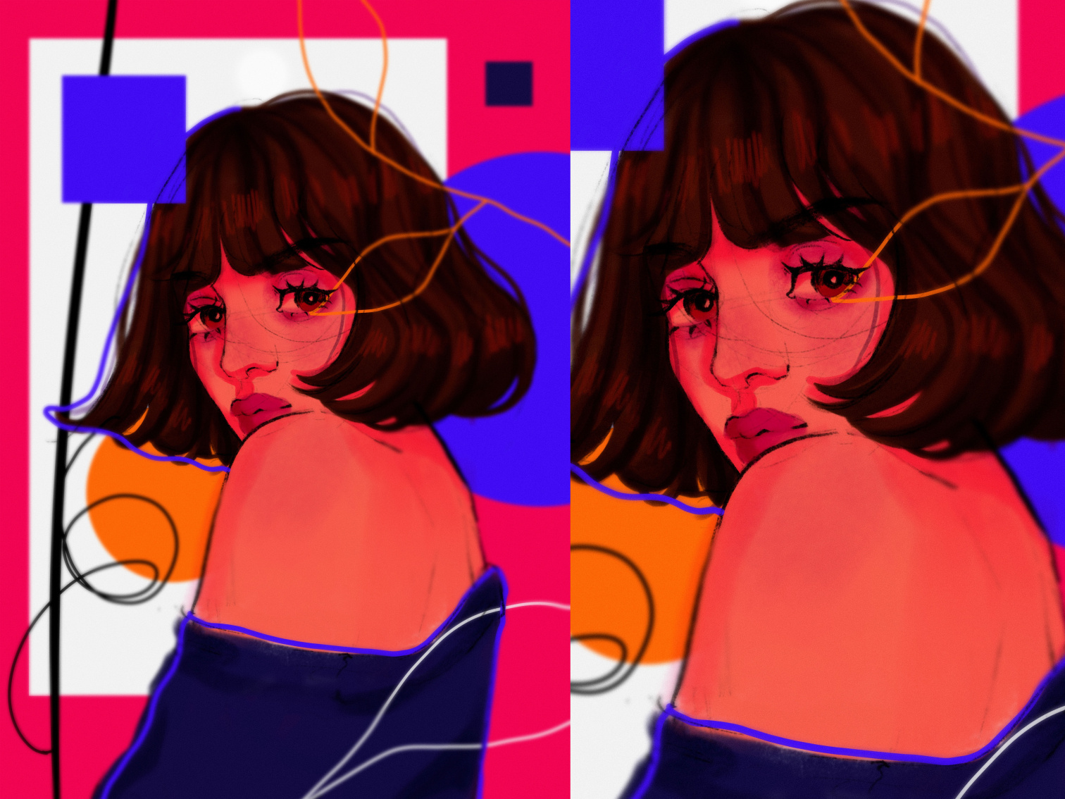 Portrait by Iryna S. on Dribbble