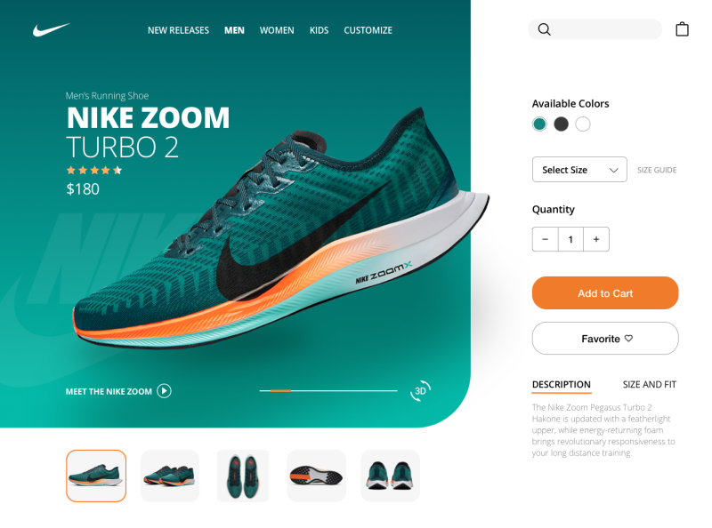 Nike Product Page Concept by Holli Fines on Dribbble