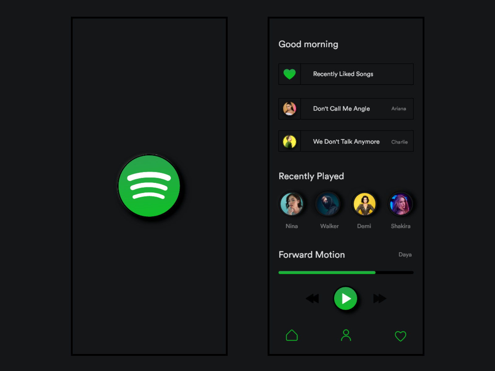 Spotify App_Night Mode by Nirmal Karthik on Dribbble