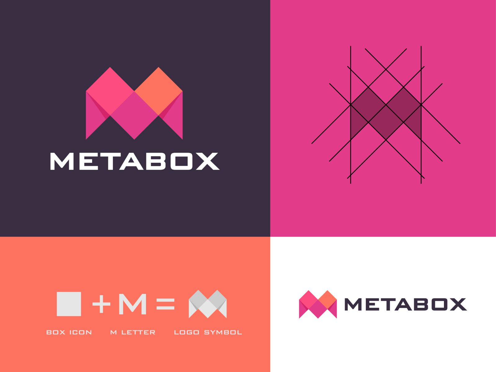 Metabox logo with Lettermark M & Box icon by Sobuj Hasan on Dribbble