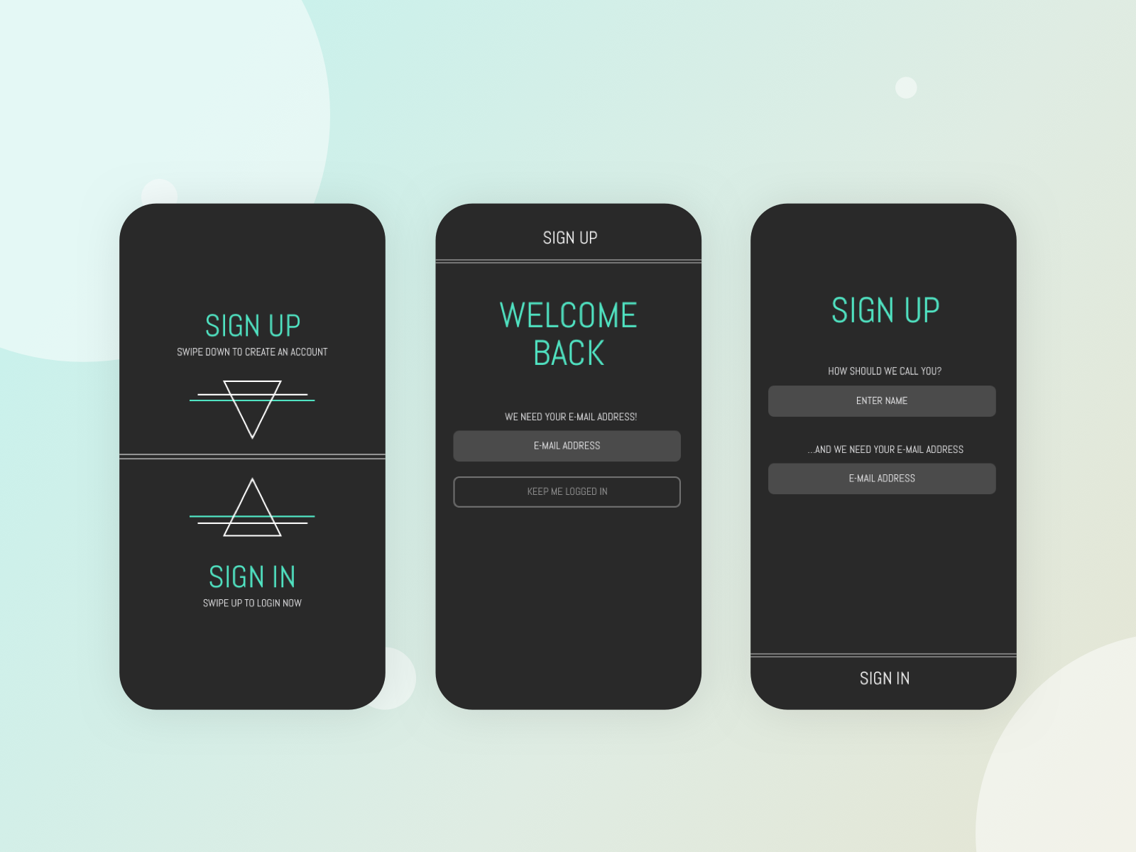 Daily UI Sign Up / Sign In App Screen by Jana on Dribbble