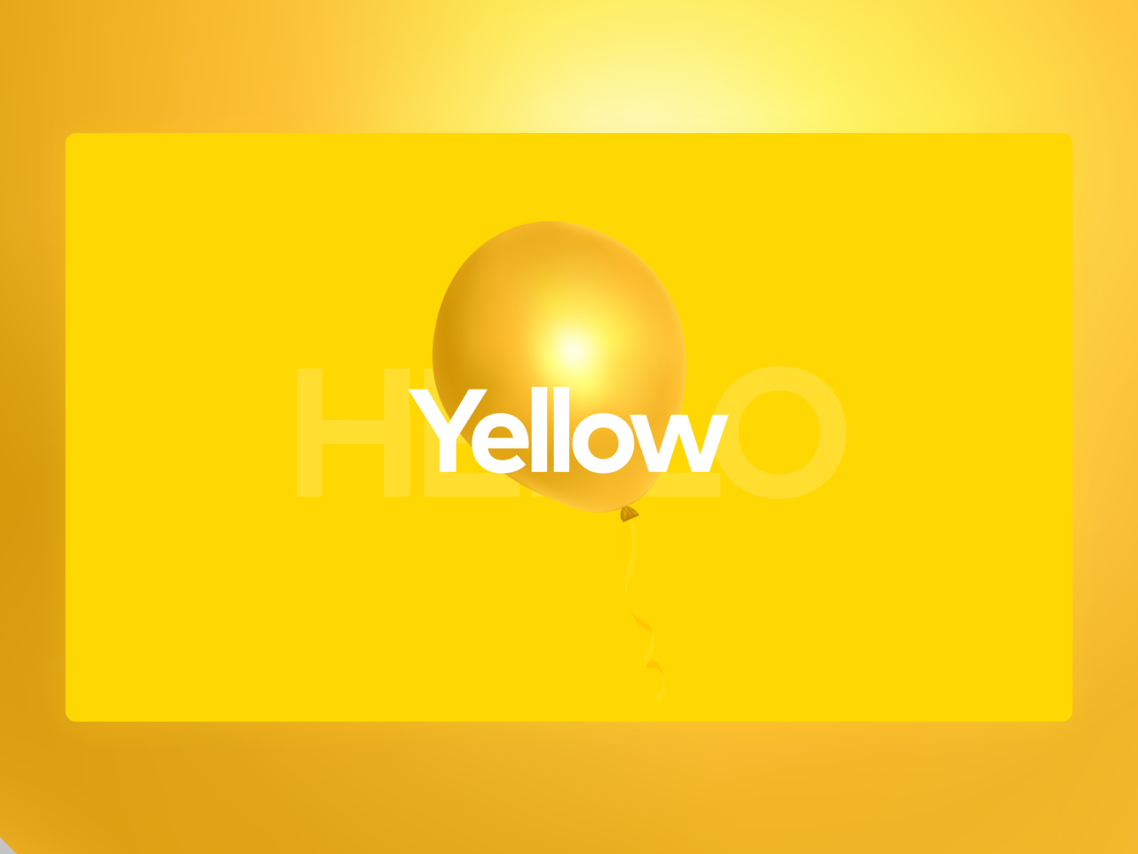 Yellow - Hello by Eitan Kuperman on Dribbble
