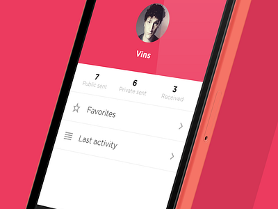 Social app profile by Vincenzo Di Cosmo on Dribbble