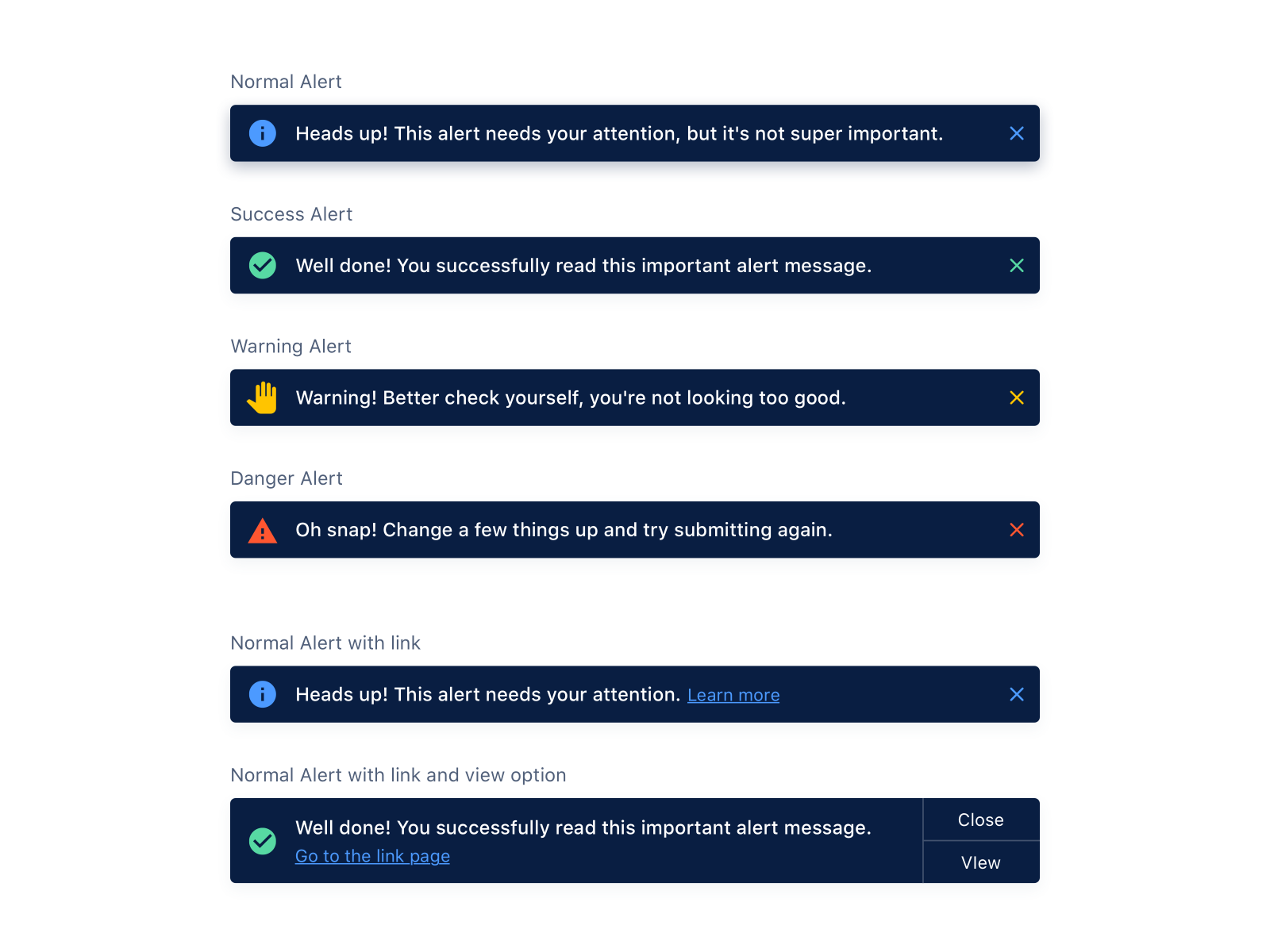 Alerts UI design by Kavan Shah on Dribbble