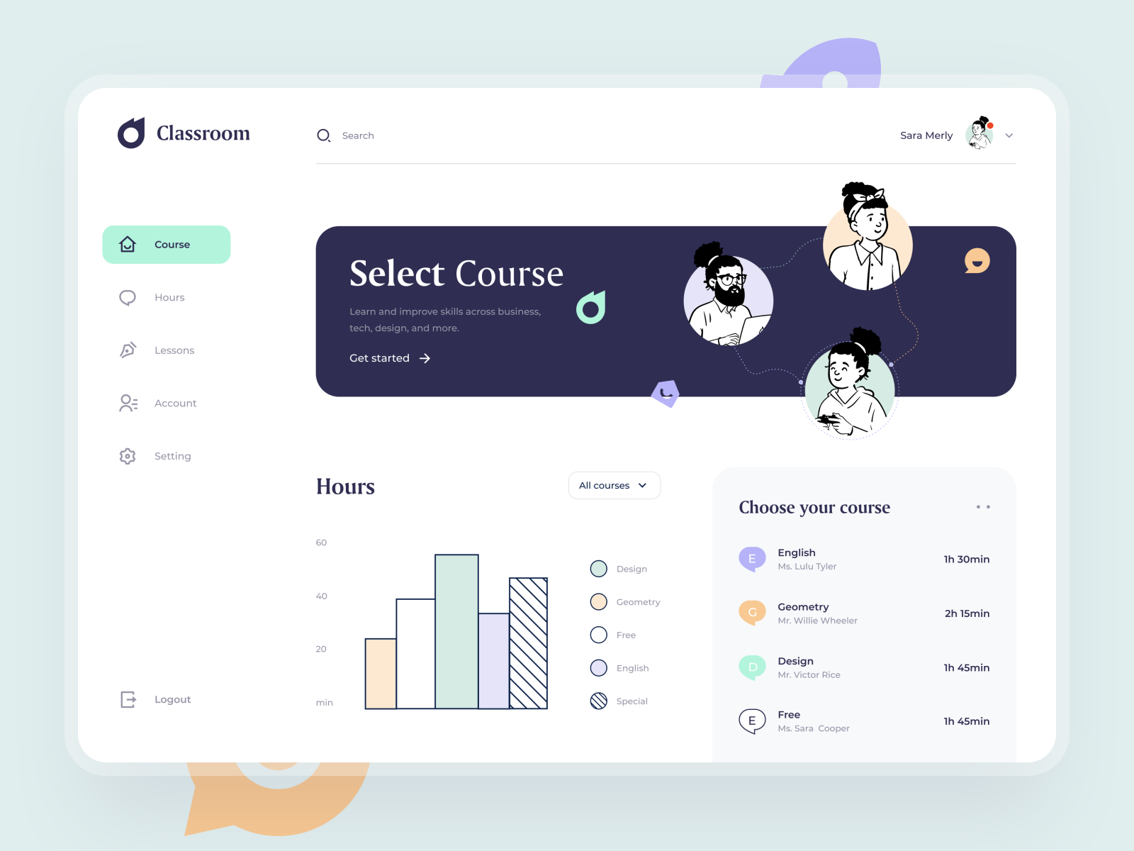 Classroom - Dashboard by Bats on Dribbble