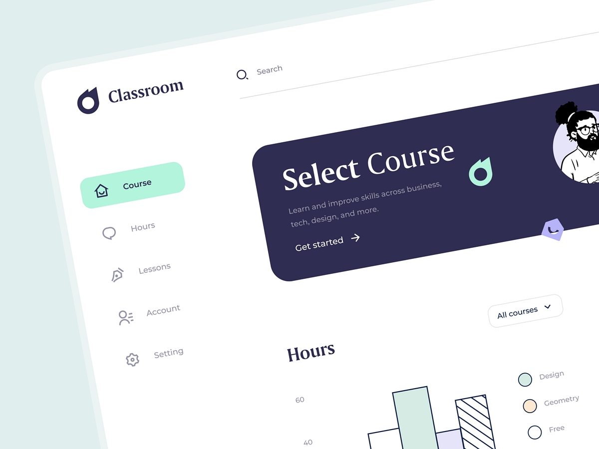 Classroom - Dashboard by Bats on Dribbble