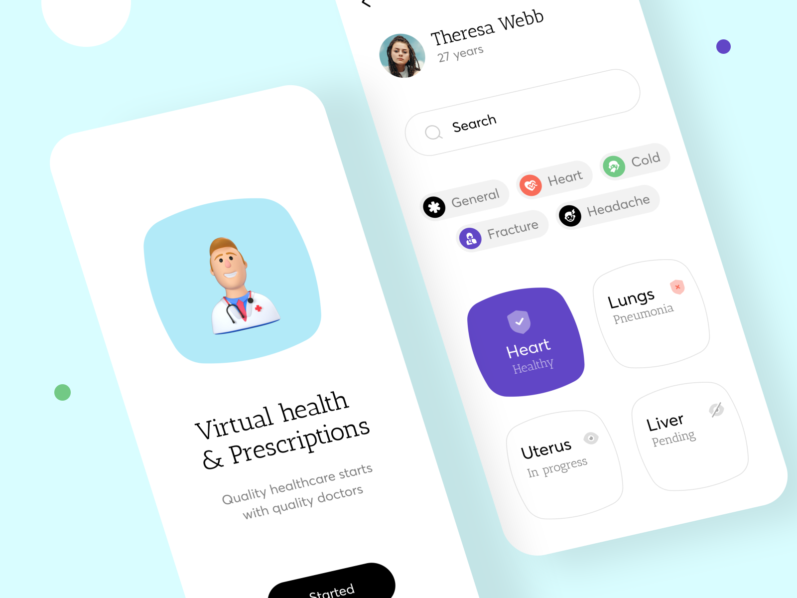 Virtual Health App by Bats on Dribbble