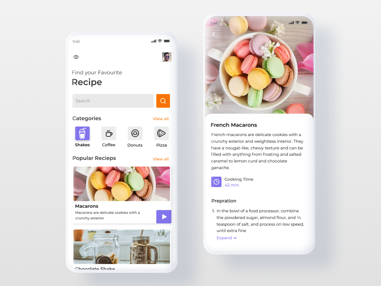 Recipe App Ui by Utkarsh Saxena on Dribbble