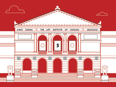 Illustration | Art Institute of Chicago by Rocky Roark on Dribbble