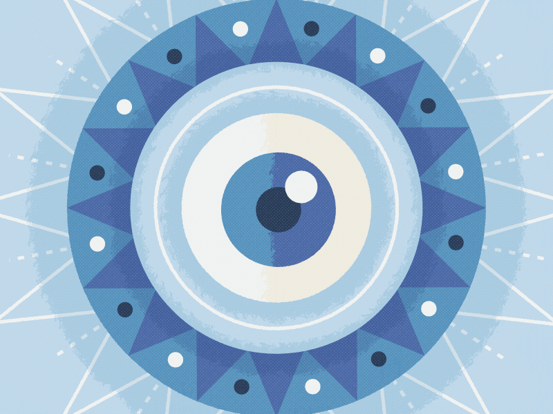 Illustration | "Sun Burst Eye" by Rocky Roark on Dribbble