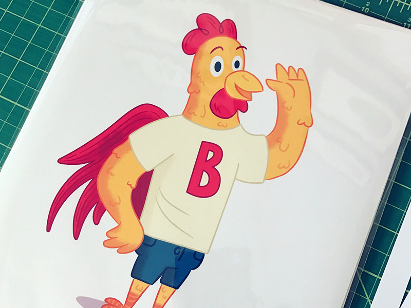 Client Gift | "Ben the Rooster" by Rocky Roark on Dribbble