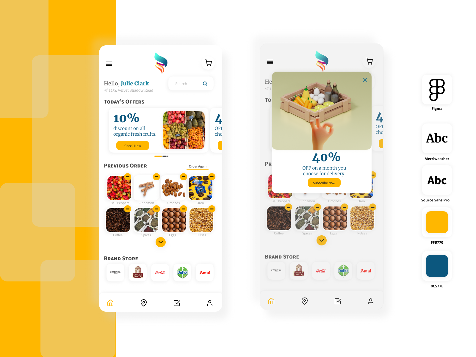 UI: Grocery Store by Anshita Nair on Dribbble