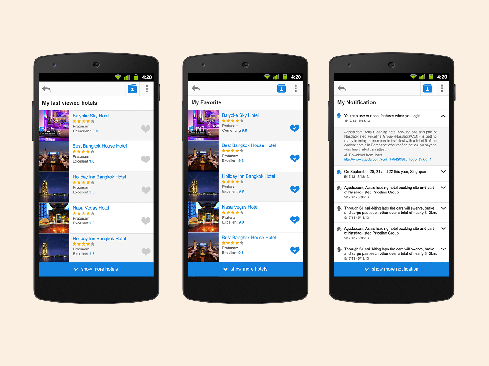 Apps Android UI Activities Page by Peerapat Chuejeen on Dribbble