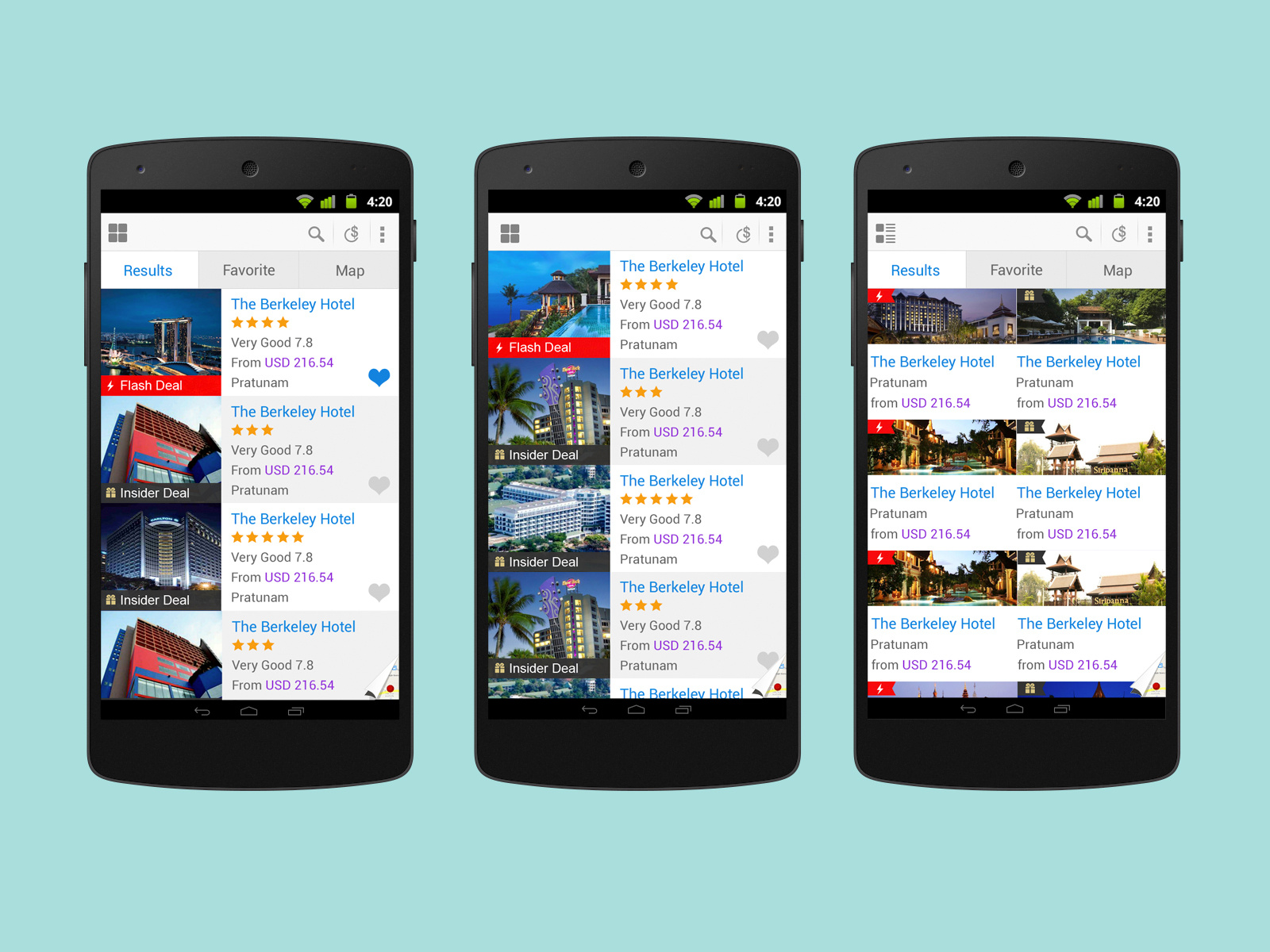 Apps Android Compare Booking by Peerapat Chuejeen on Dribbble