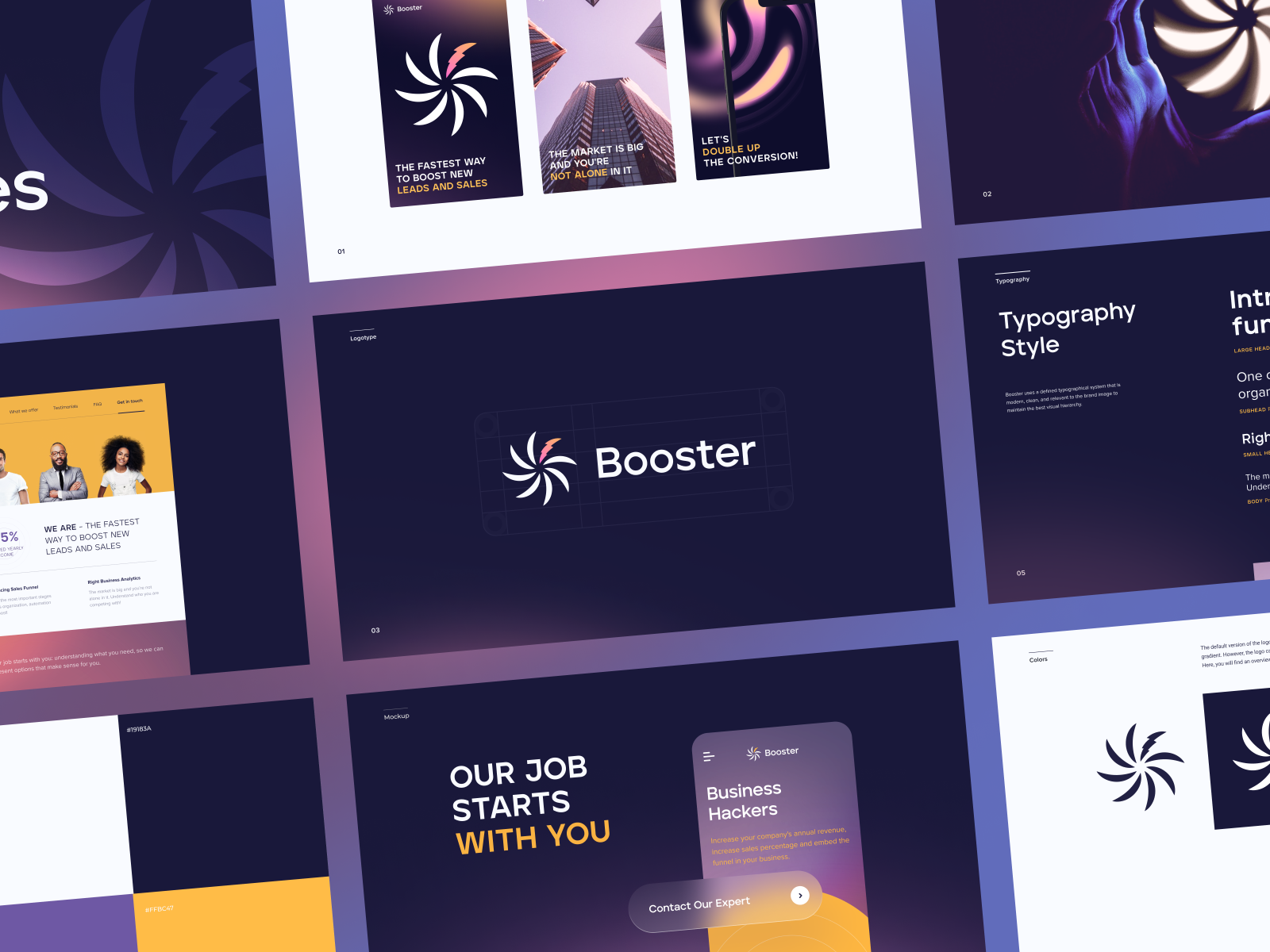 Booster - SaaS Brand Guidelines by Halo Branding for HALO LAB on Dribbble
