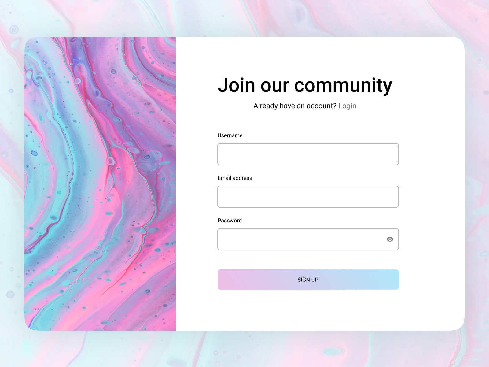 Sign Up Form by Lera Zanadvornaya on Dribbble