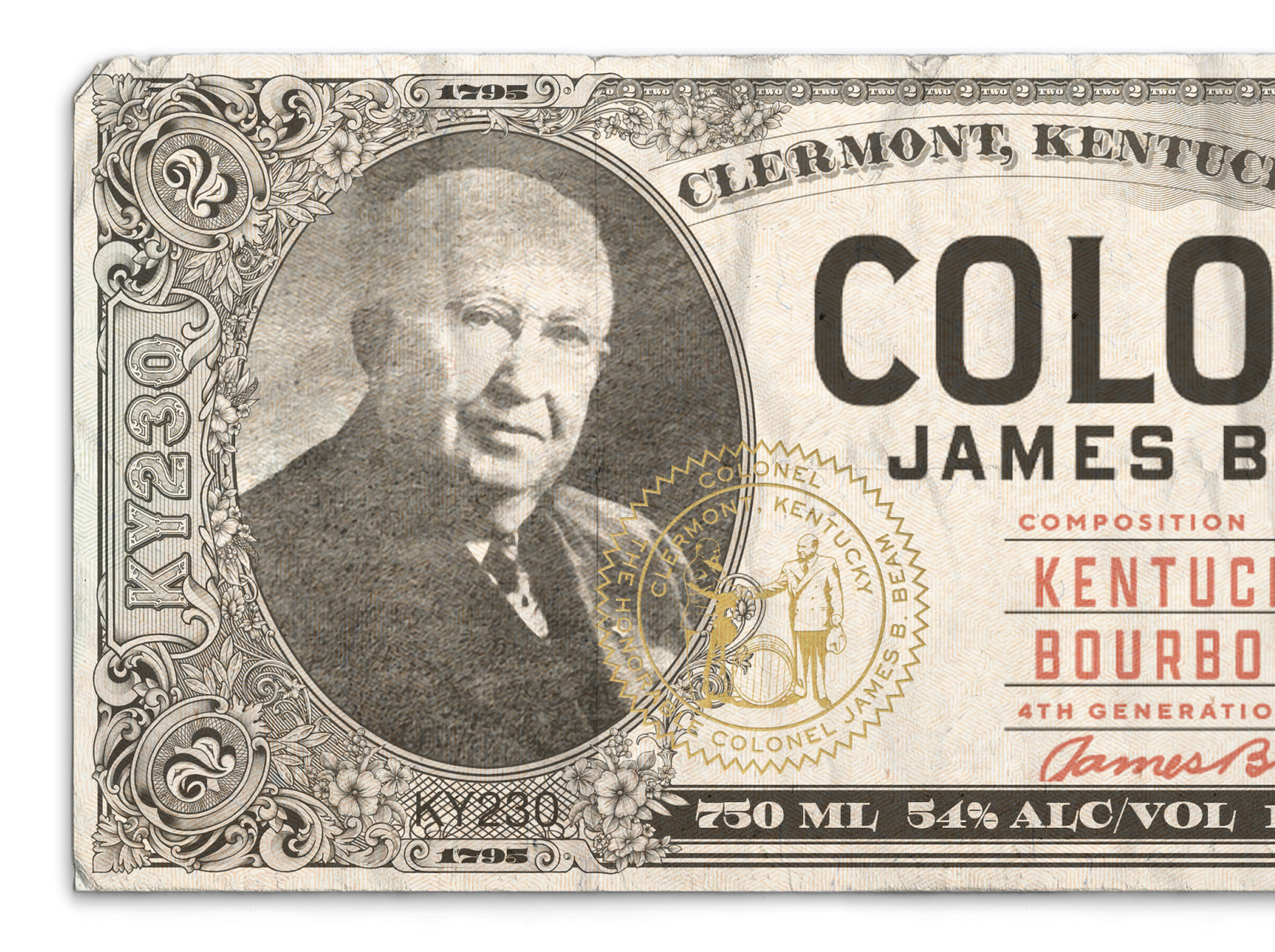 Jim Beam - 'Hardin's Creek' Vintage Dollar Bill by Greg Coulton ...