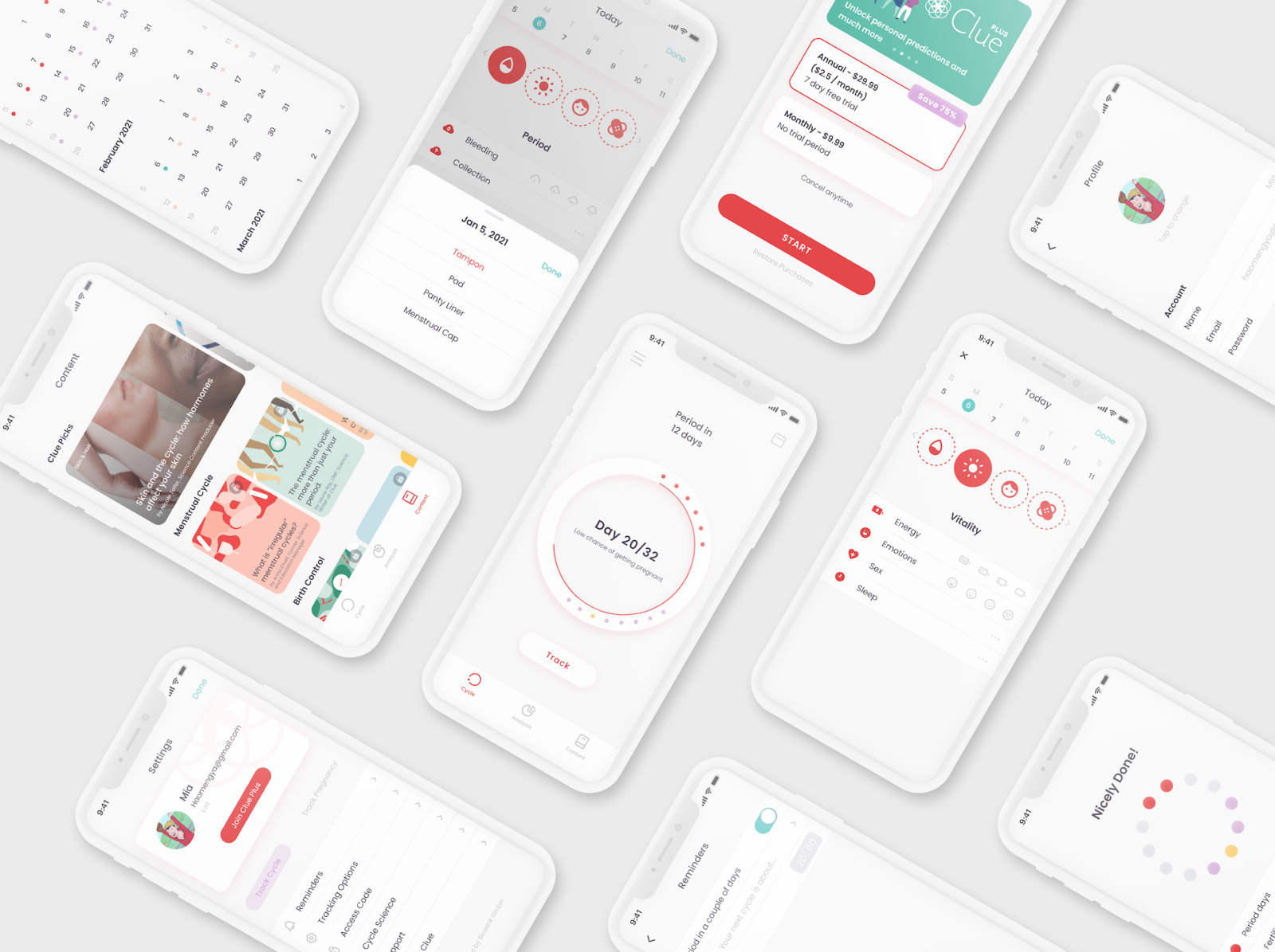 Clue Redesign-Light Mode by Mia HAO on Dribbble