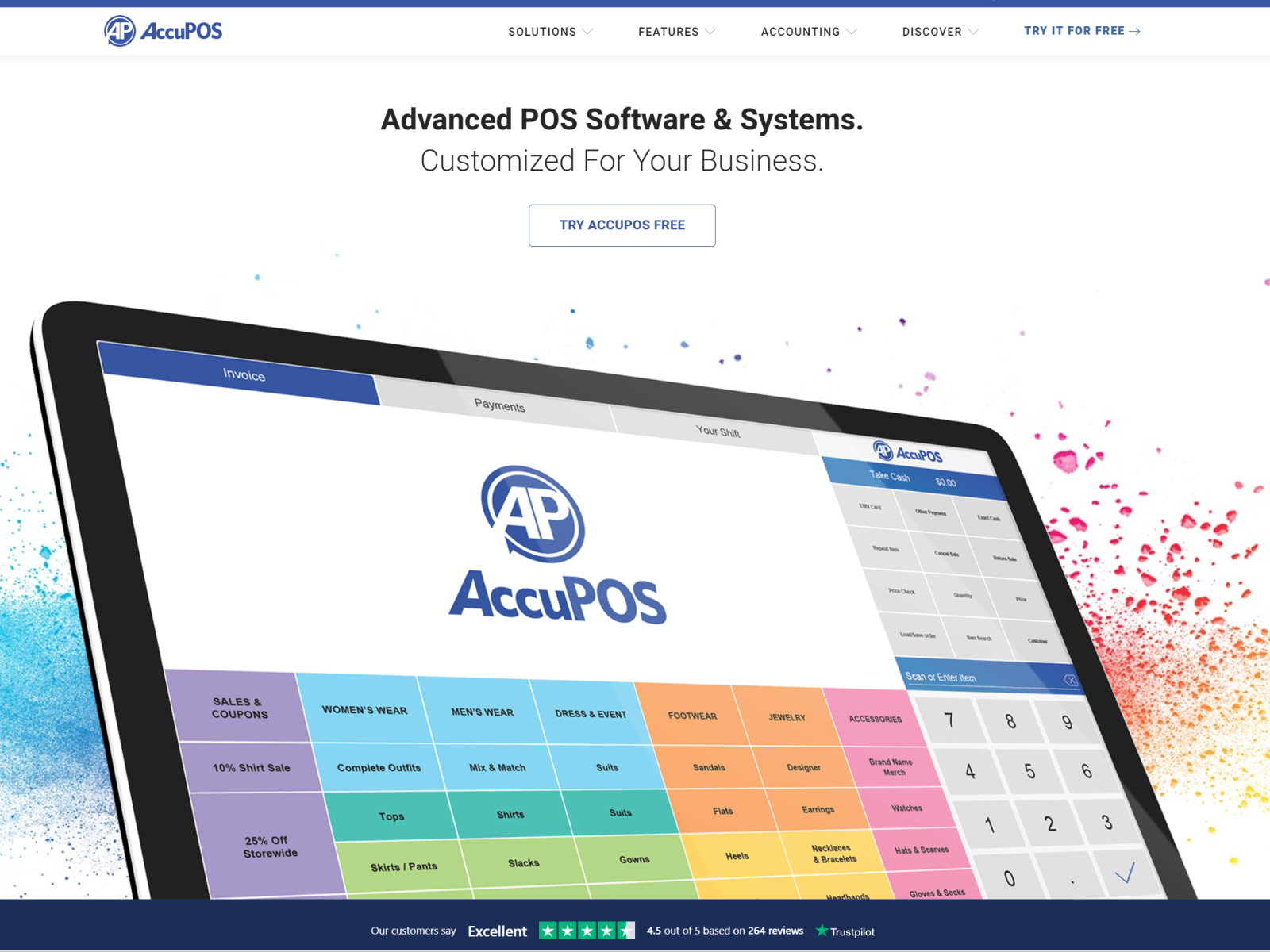 AccuPOS.com Homepage by Matt Chimento on Dribbble