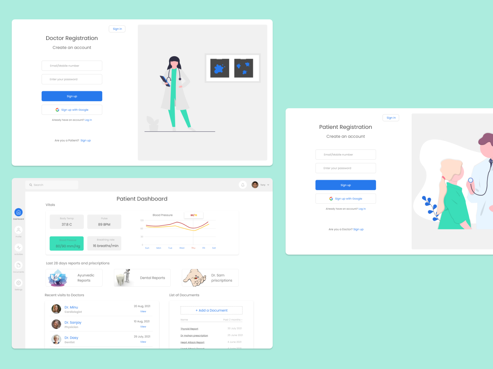 Patient Record Management system by shaista ansari on Dribbble