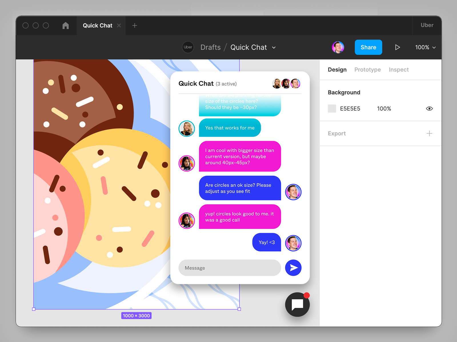 Figma: Quick Chat by Meritt Thomas on Dribbble