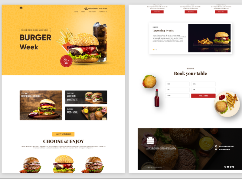 Fast Food Landing Page by Nabeel on Dribbble